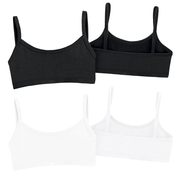 Soft Cotton Training Bra 2 Pack | Black/White - City Threads USA